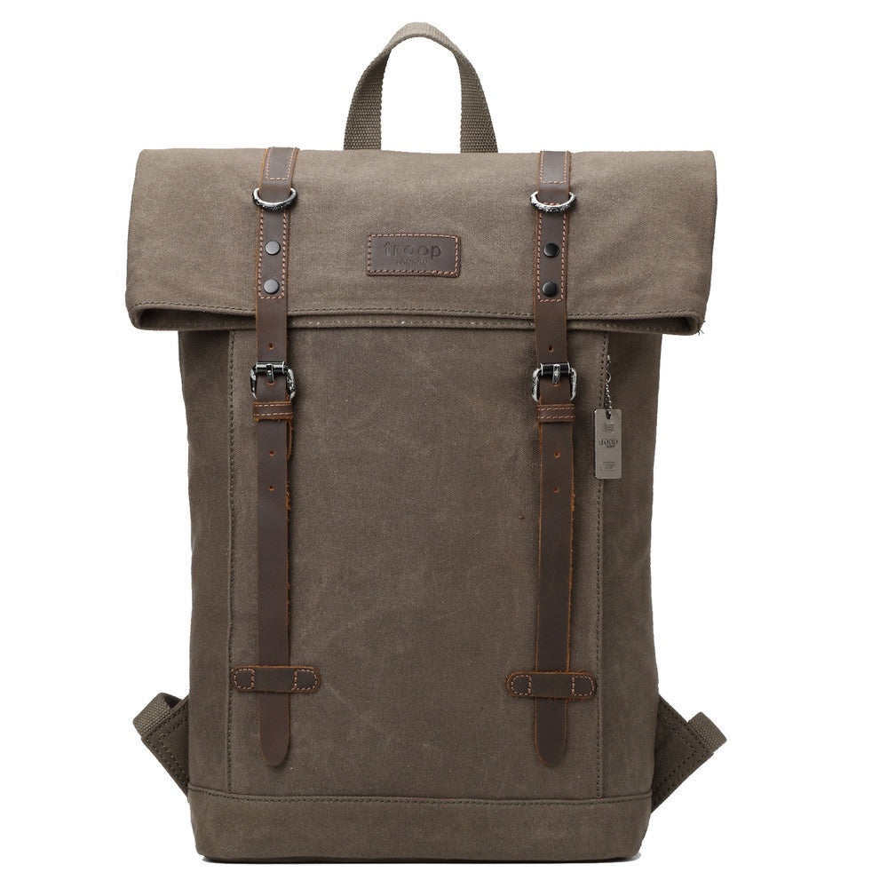 Edison Waxed Canvas Backpack - Olive | Troop London NZ – Avison's Home ...