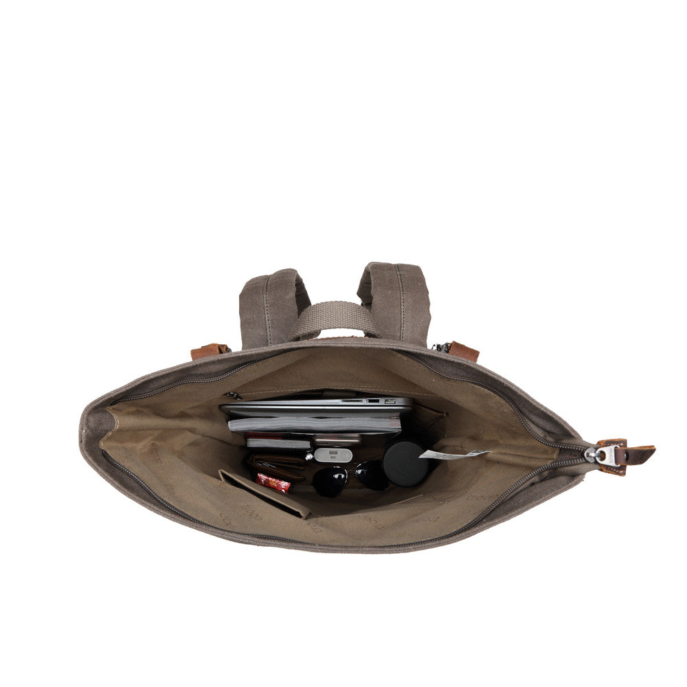 Edison Waxed Canvas Backpack - Olive | Troop London NZ – Avison's Home ...